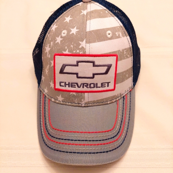 Chevrolet GM | Accessories | Chevrolet Gm Flag Blue Mesh Snap Back ...